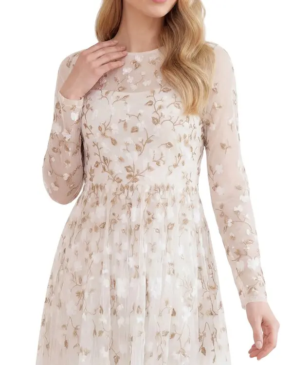 NEEDLE & THREAD Trailing Roses Long Sleeve Maxi Gown