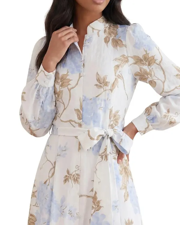 NEEDLE & THREAD Wisteria Jacquard Shirt Dress
