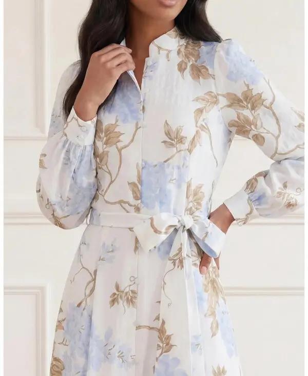 NEEDLE & THREAD Wisteria Jacquard Shirt Dress