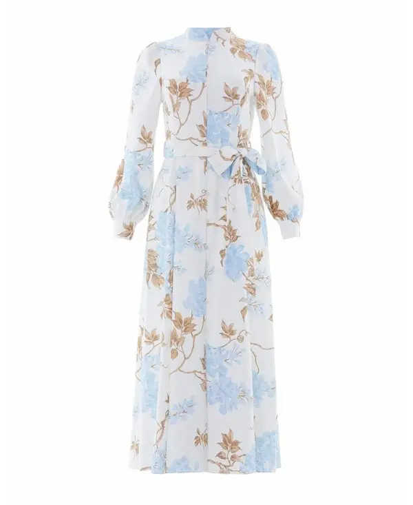 NEEDLE & THREAD Wisteria Jacquard Shirt Dress