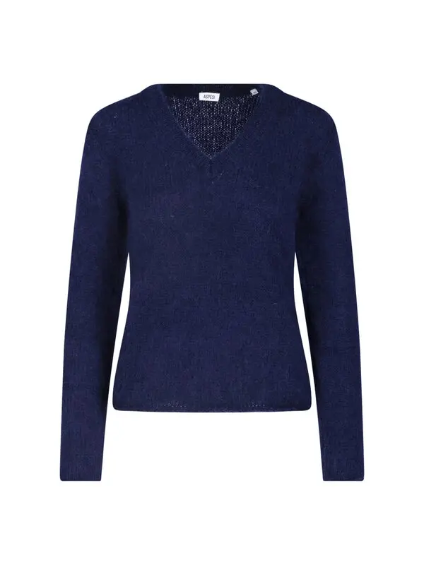Aspesi V-neck Sweater - Blue
