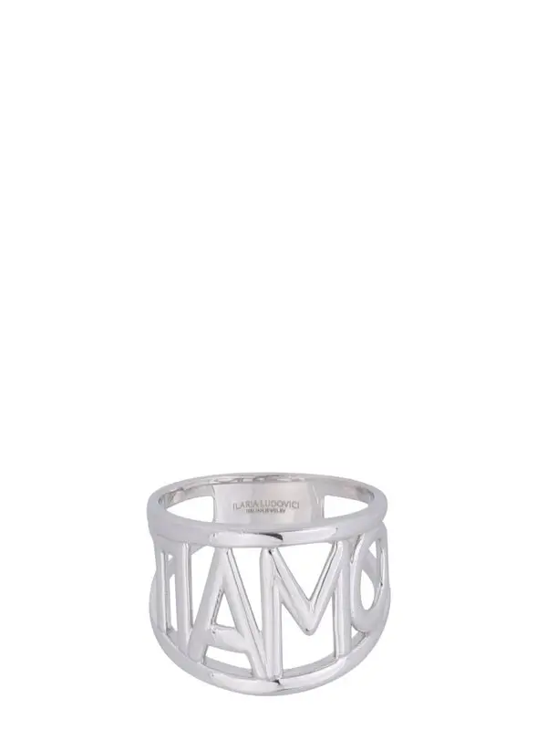ILARIA LUDOVICI JEWELRY I Love You & Hate You Mini Band Ring - Silver