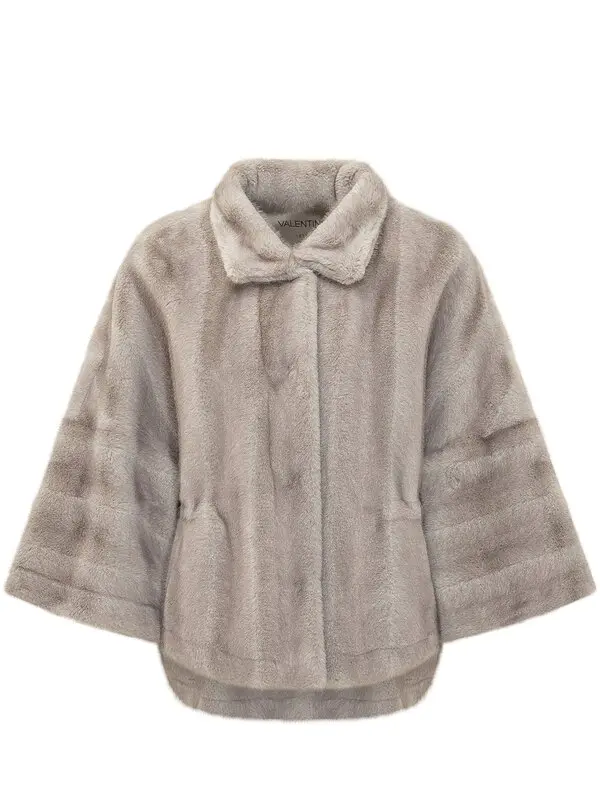VALENTINI 1972 Eco Vintage Mink Fur Jacket - Silver