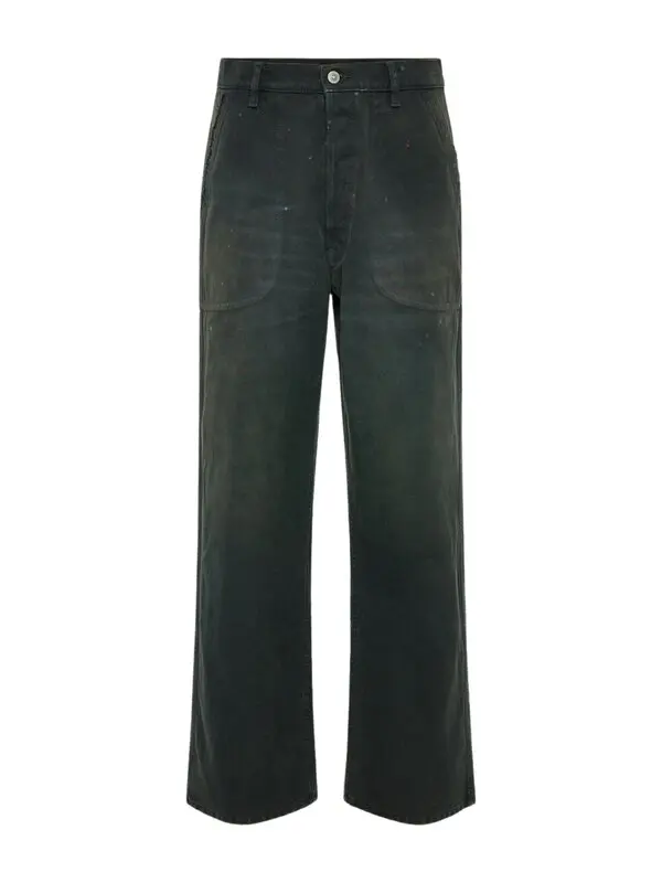 MAISON MARGIELA 100% Cotton Trousers - Grey