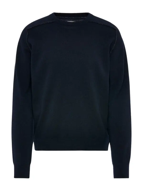 MAISON MARGIELA Virgin Wool Sweater - Navy