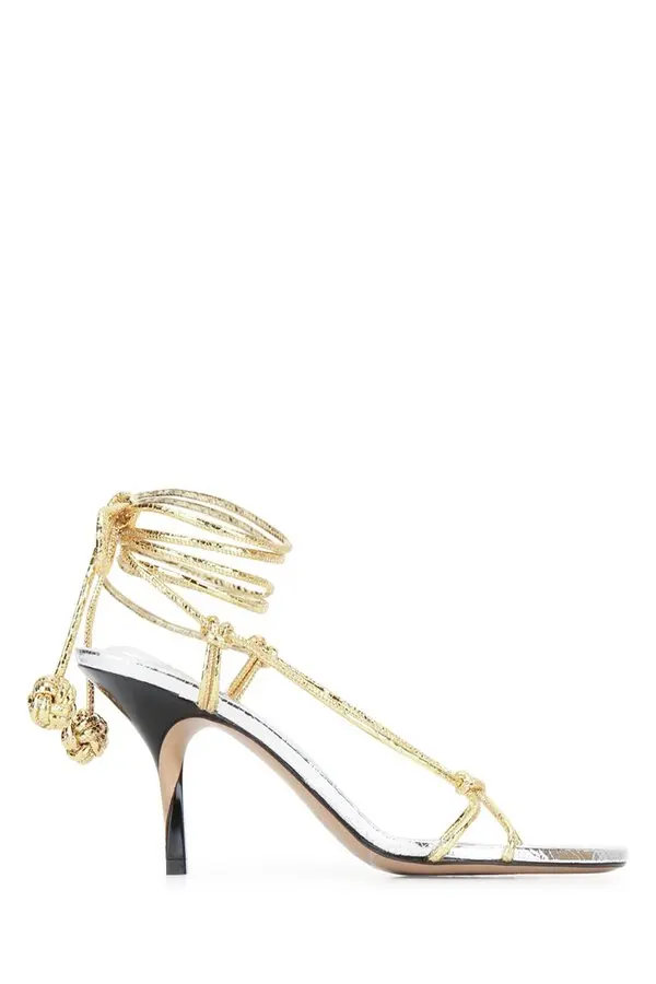 Jacquemus Tourni Heeled Sandals With Wraparound Ankle Ties