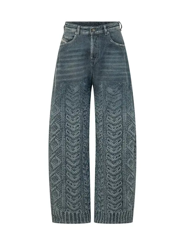 DIESEL® D-khelz-s2 Wide Leg Jeans - Denim