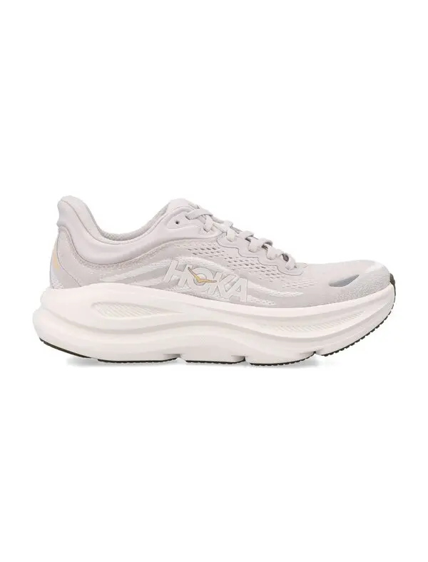 Hoka One One Bondi Road Running And Everyday Cushioning Sneakers - River Rock Grey / Alabaster