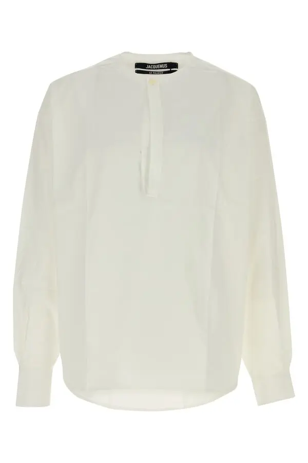 Jacquemus Diamond Pattern Knit Shirt - White