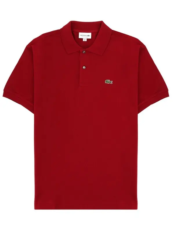 Lacoste Short Sleeve Cotton Polo Shirt - Bordeaux