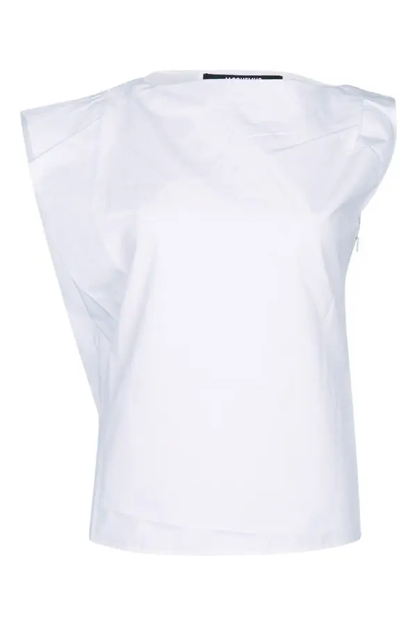Jacquemus Draped High-waist Top - White