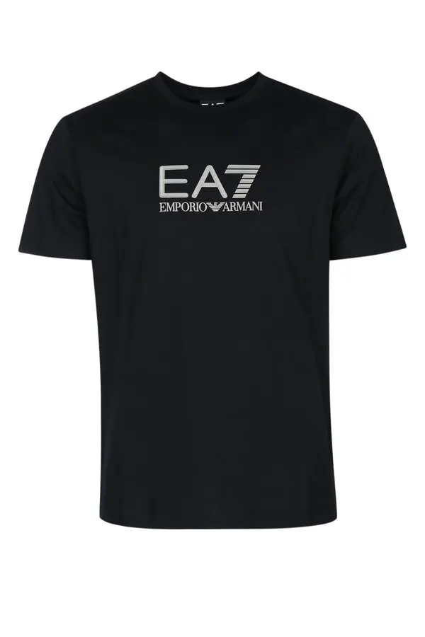 E.A.7 E. A.7 Luxury Cotton Crewneck T-shirt With Oversized Training Logo