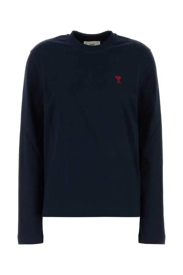 AMI Paris Organic Cotton T-shirt - Blue