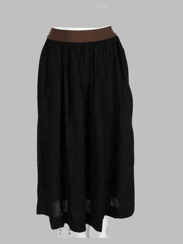 UMA WANG Viscose-cupro Midi Skirt