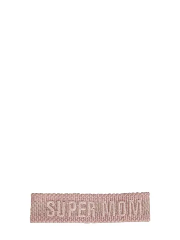 LABEL K Braided Fabric Bracelet Super Mom Edition - Pink