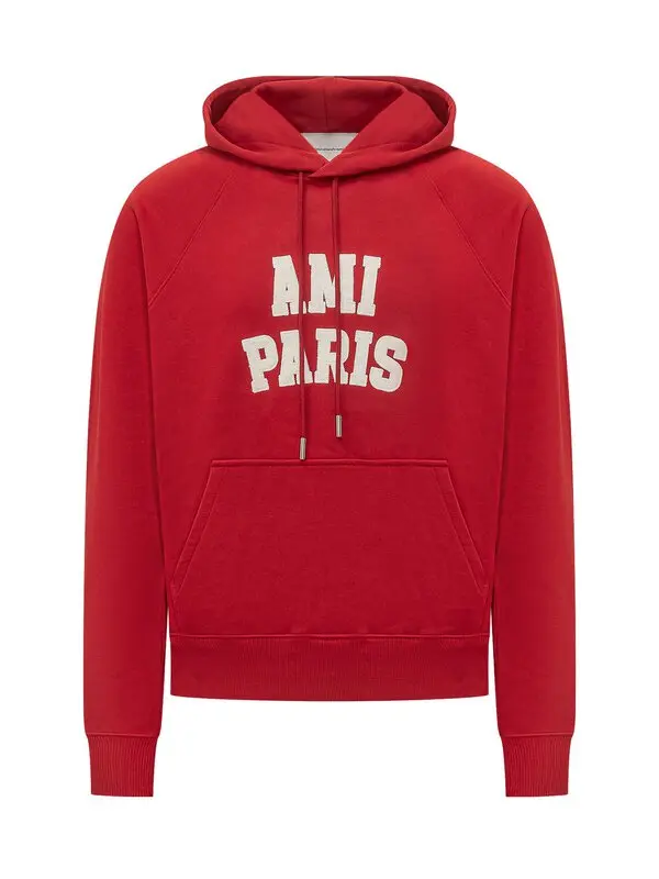 AMI Paris Hoodie With Logo Detail