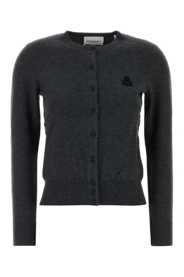 Isabel Marant Étoile Mona Cotton-blend Cardigan In Soft Knit - Grey