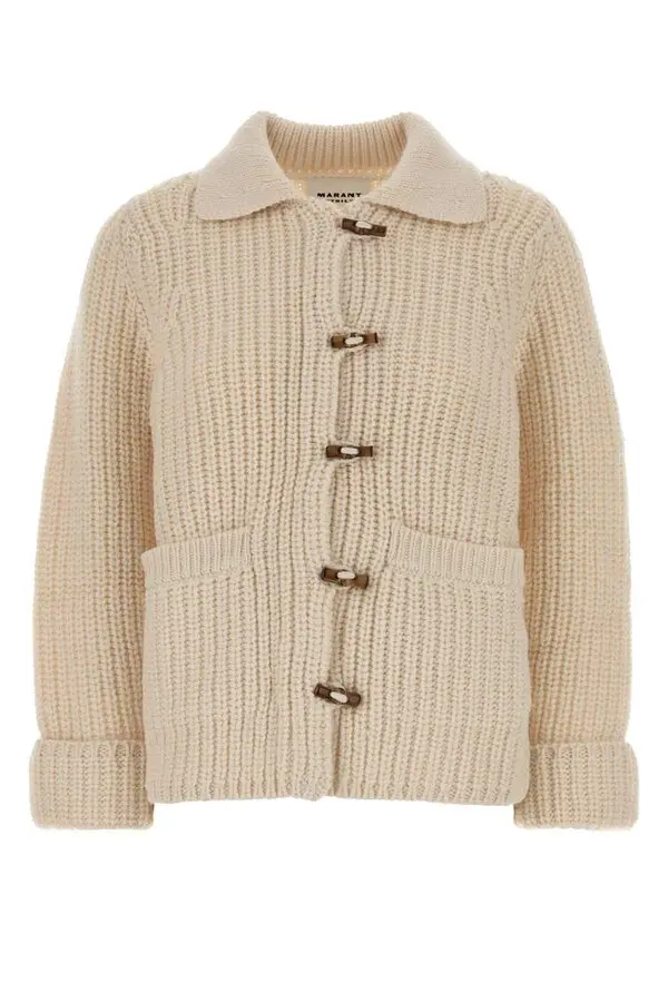 Isabel Marant Étoile Cream Wool-blend Cardigan - Yellow