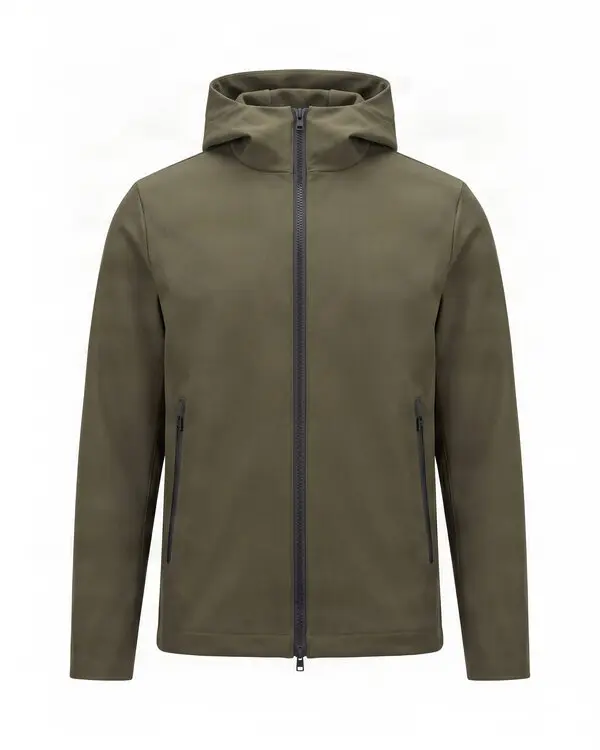 Woolrich Hooded Zip-up Technical Jacket - Dark Green