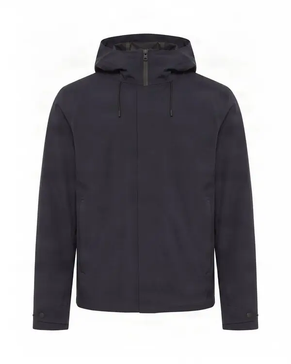 Woolrich Hooded Water-resistant Jacket - Melton Blue