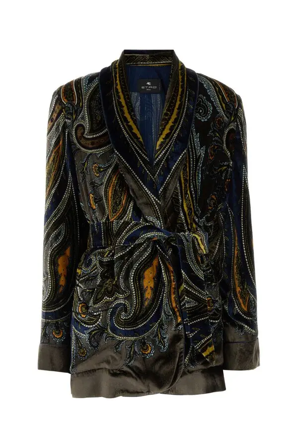 Etro Velvet Blazer For - Printed