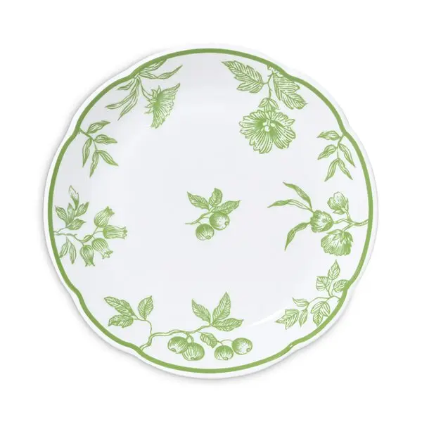 Bernardaud Albertine Gourmet Dishes, Set Of 4 - Green/white