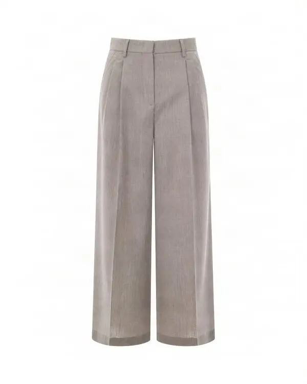 Max Mara Wide-leg Pleated Trousers - Cappuccino