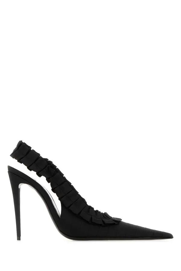 Saint Laurent Madeleine Taffeta Pumps With 11 Cm Heel - Black