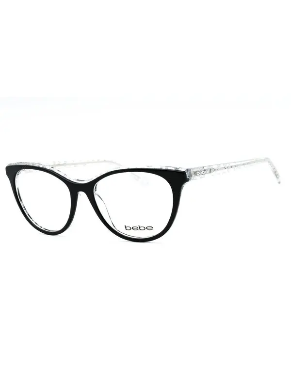 Bebe Cat Eye Eyeglasses - Jet / Clear Demo Lens