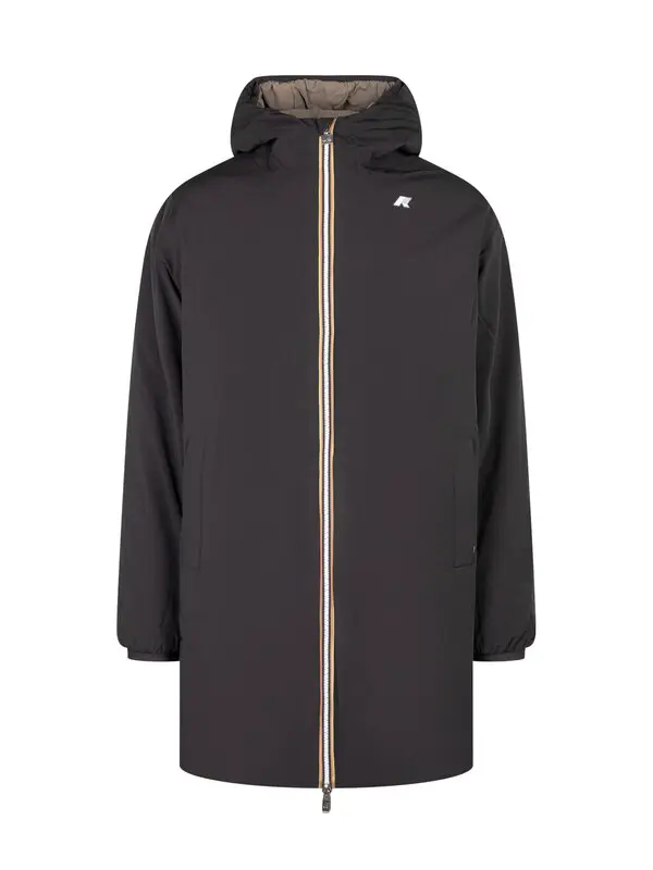 K-WAY Jacob Street Warm Double Down Puffer Jacket - Black Pure-green Army