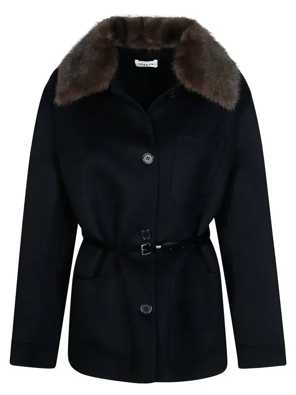 PAROSH Double-breasted Mini Puffer Jacket