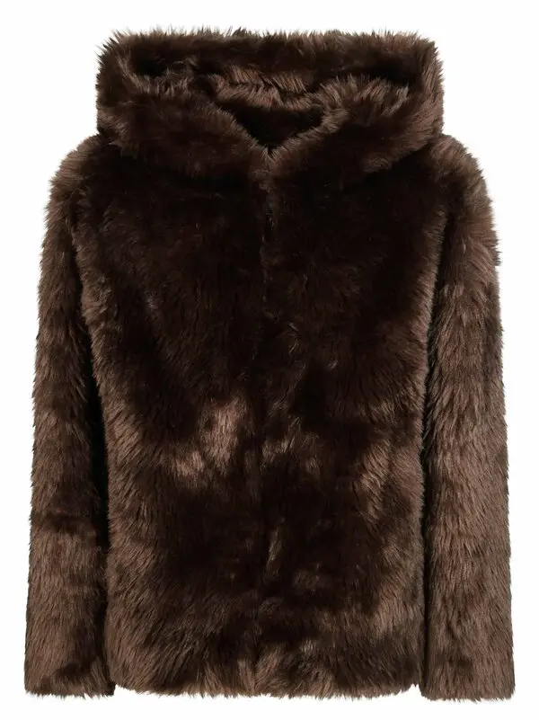 PAROSH Faux Fur Puffer Jacket