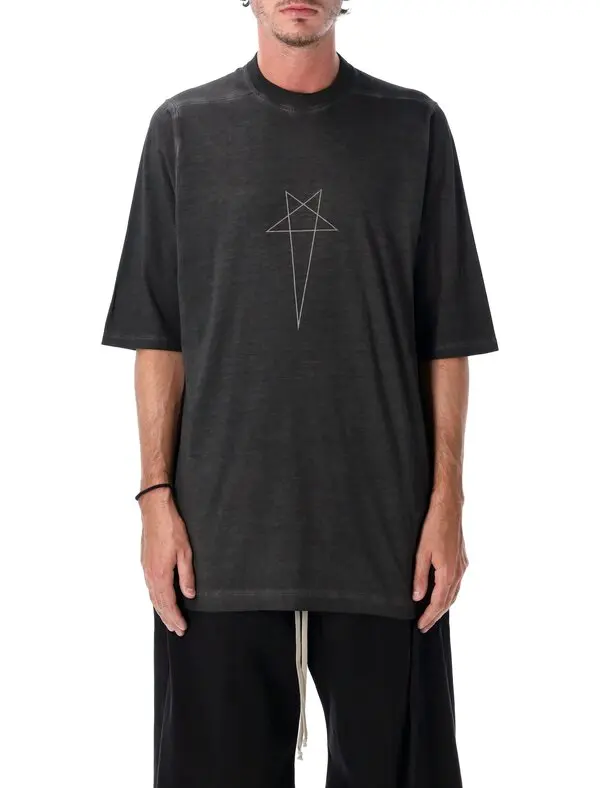 Rick Owens Oversized Graphic T-shirt - Faded Black Silver
