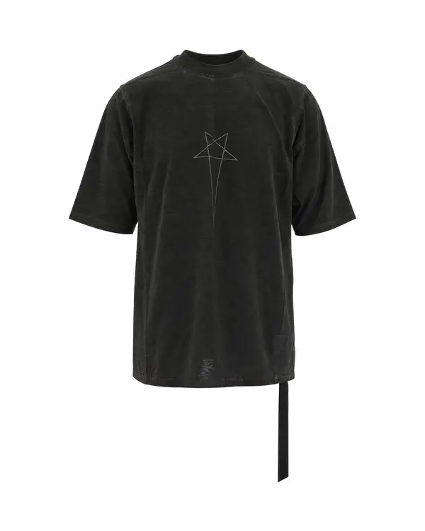 Rick Owens Oversized Graphic T-shirt - Faded Black Silver