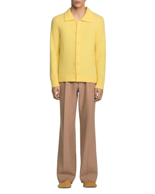 Sandro Bold Collar Button Down Cardigan Sweater