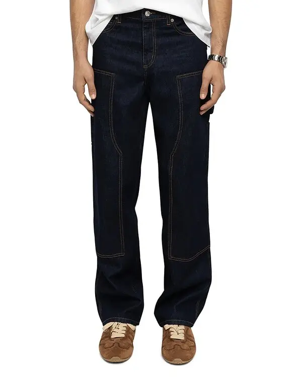 Zadig&Voltaire Perry Cotton Panel Denim Jeans - Brut