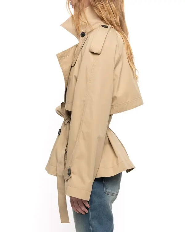 Zadig&Voltaire Kivana Cotton Belted Trench Jacket