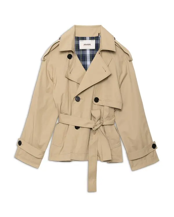 Zadig&Voltaire Kivana Cotton Belted Trench Jacket