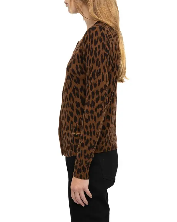 Zadig&Voltaire Missya Printed Wool & Cashmere Cardigan