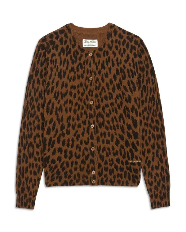 Zadig&Voltaire Missya Printed Wool & Cashmere Cardigan