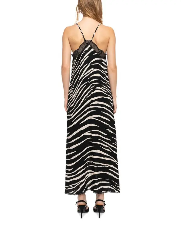 Zadig&Voltaire Risty Lace Trim Printed Dress