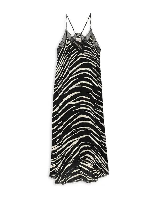 Zadig&Voltaire Risty Lace Trim Printed Dress