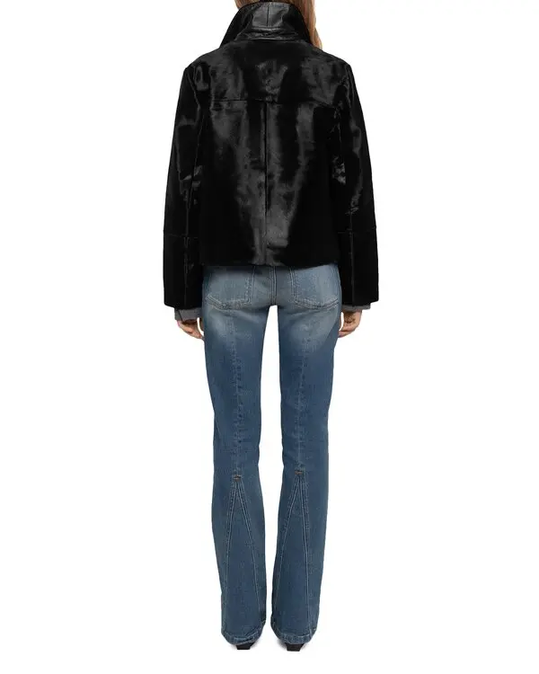 Zadig&Voltaire Lessa Pony Effect Leather Jacket