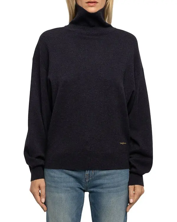 Zadig&Voltaire Souly Wool & Cashmere Turtleneck Sweater - Encre