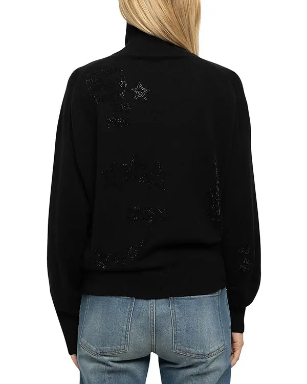 Zadig&Voltaire Souly Cashmere Embellished Turtleneck Sweater