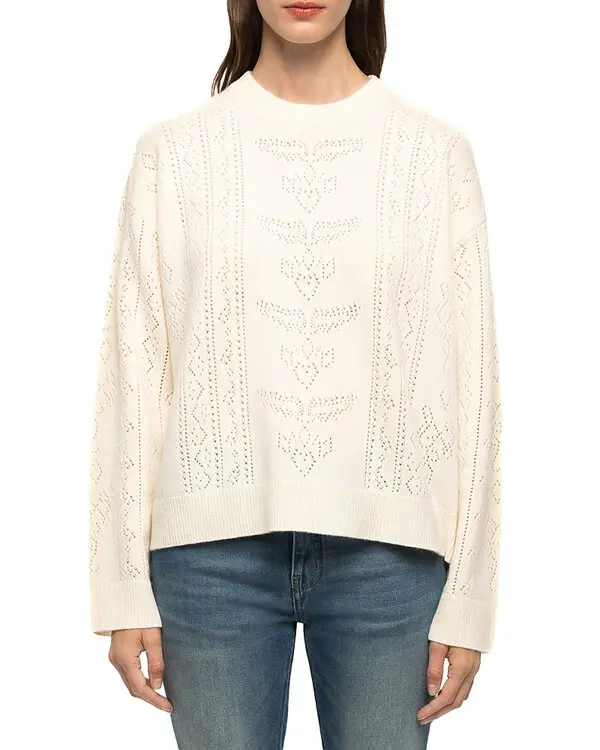 Zadig&Voltaire Markuz Wool & Cashmere Pointelle Sweater - Ecru