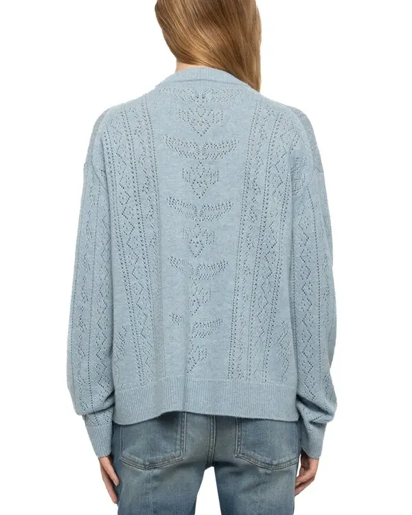 Zadig&Voltaire Markuz Wool & Cashmere Pointelle Sweater - Frozen
