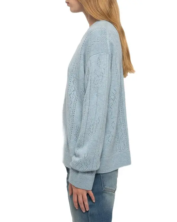 Zadig&Voltaire Markuz Wool & Cashmere Pointelle Sweater - Frozen