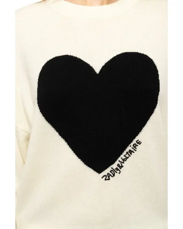 Zadig&Voltaire Soulo Wool & Cashmere Heart Sweater
