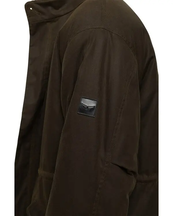 Zadig&Voltaire Waxed Cotton Hooded Coat - Moss